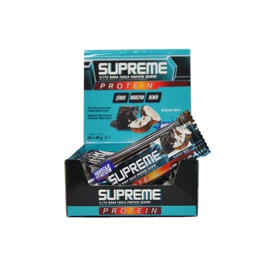 Muscle Station Supreme Dark Chocolate Coconut Protein Bar 24 Adet - Kas ...